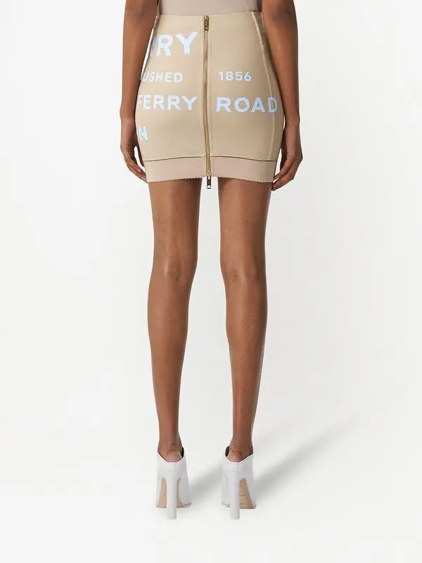 Burberry Mini Skirt With Horseferry Print