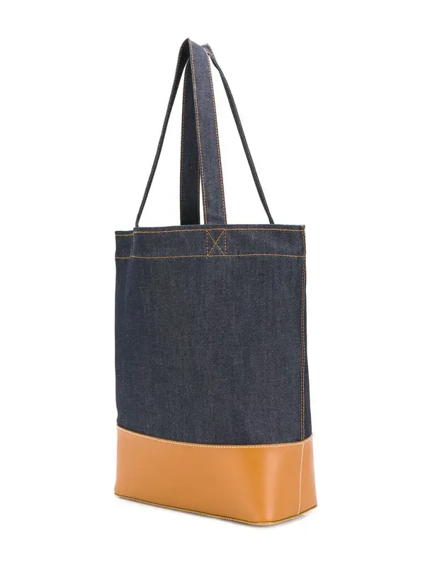 A.p.c. Logo Print Denim Tote