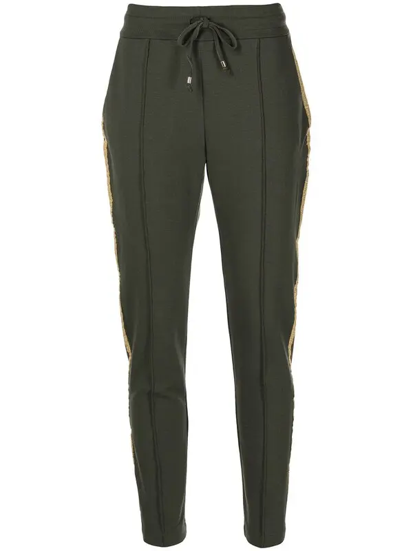 MADISON MAISON Side-stripe Track Pants - Green