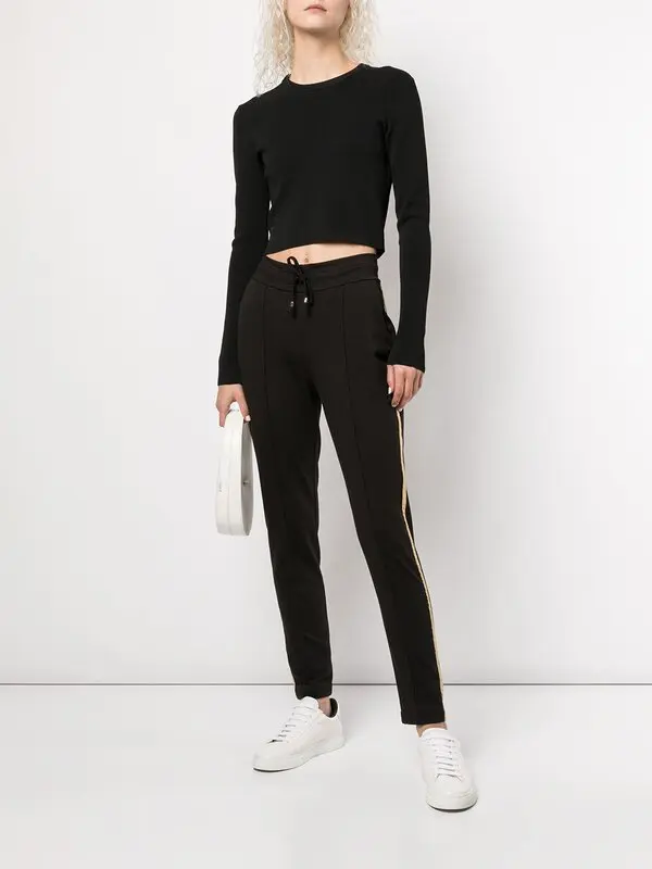 MADISON MAISON Side-stripe Track Pants - Black