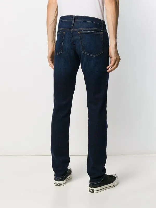 FRAME Mid-rise Straight-leg Jeans - Blue