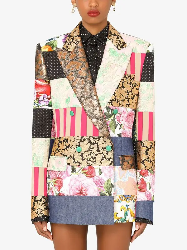 Dolce & Gabbana Patchwork Mix-print Blazer