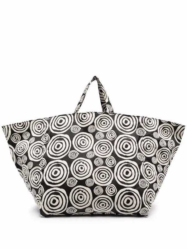 10 CORSO COMO Spiral Print Canvas Tote