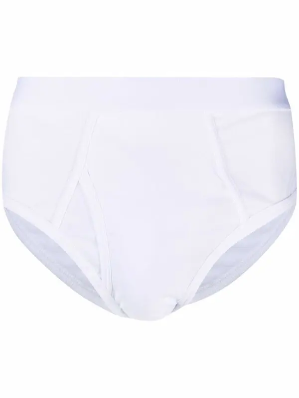Comme Des Garçons Cotton-jersey Briefs - White