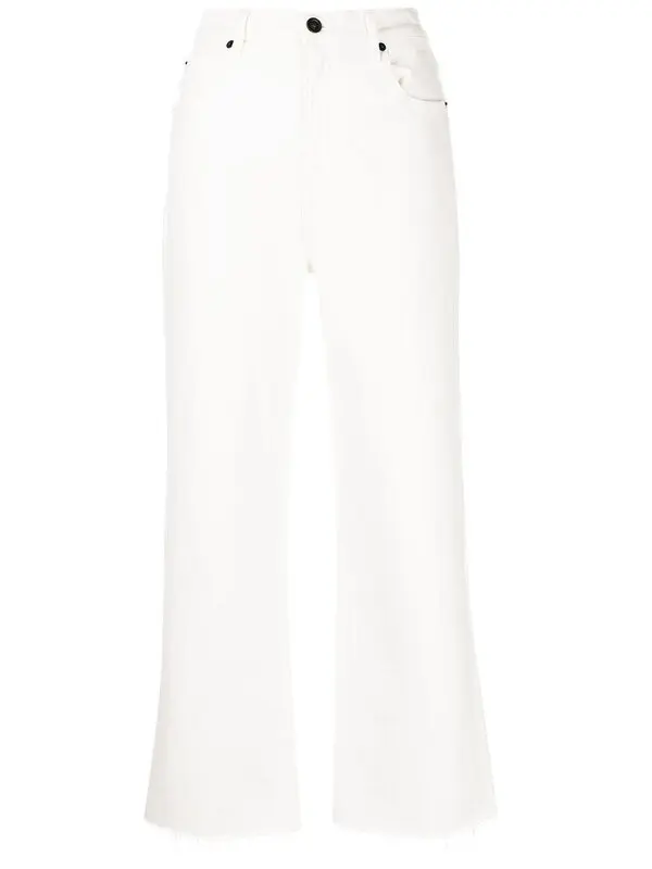 SLVRLAKE Grace Cropped Jeans - White