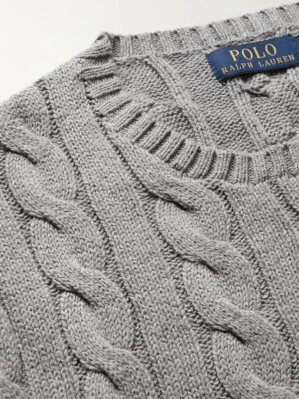 Polo Ralph Lauren Cable-knit Cotton Sweater - Gray