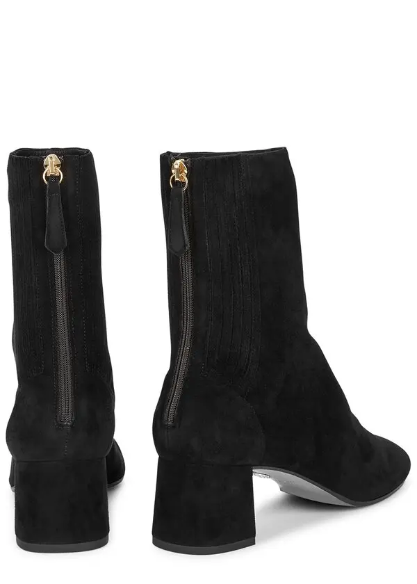 AQUAZZURA Saint Honore' 50 Suede Ankle Boots