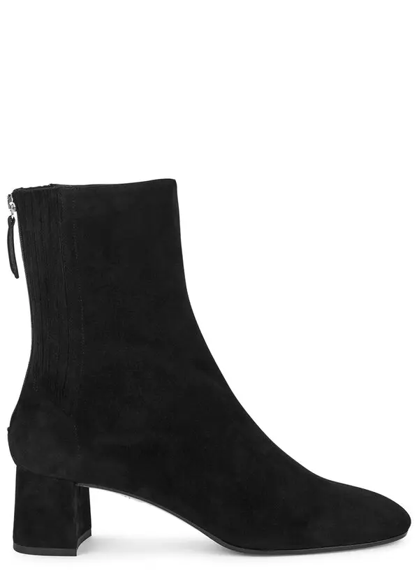 AQUAZZURA Saint Honore' 50 Suede Ankle Boots