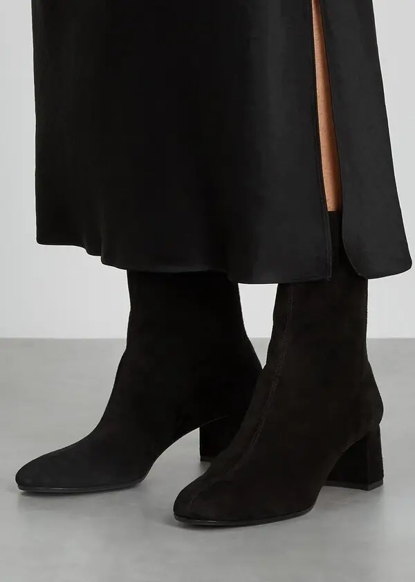 AQUAZZURA Saint Honore' 50 Suede Ankle Boots