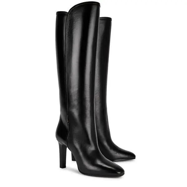 Saint Laurent Jane 90 Leather Knee-high Boots