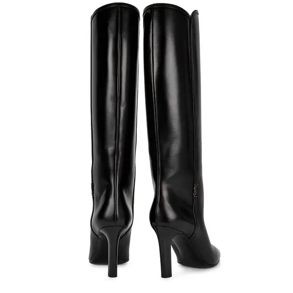 Saint Laurent Jane 90 Leather Knee-high Boots