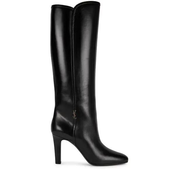 Saint Laurent Jane 90 Leather Knee-high Boots