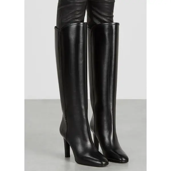 Saint Laurent Jane 90 Leather Knee-high Boots