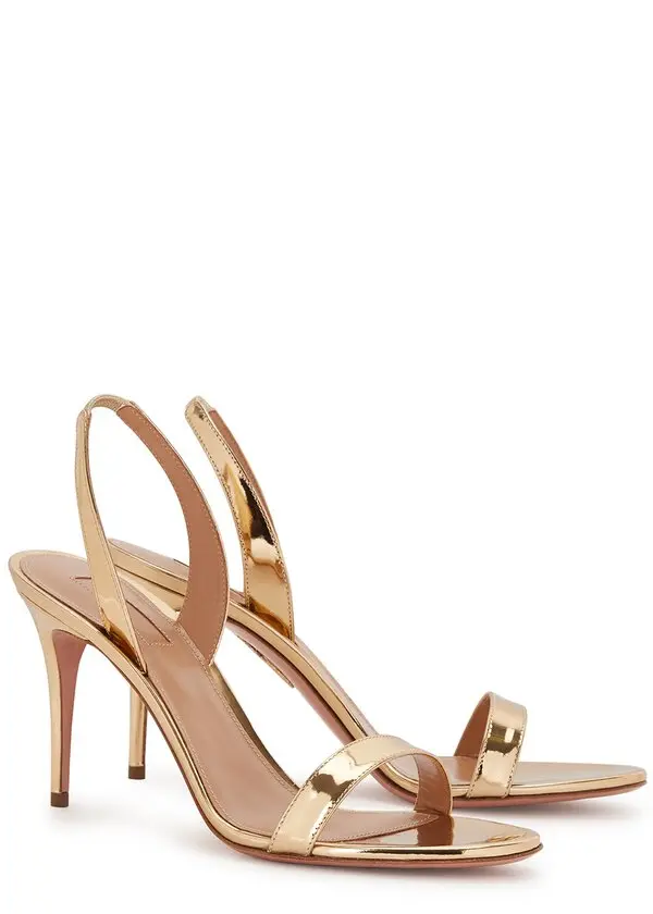AQUAZZURA So Nude 105 Leather Sandals