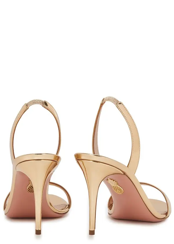 AQUAZZURA So Nude 105 Leather Sandals