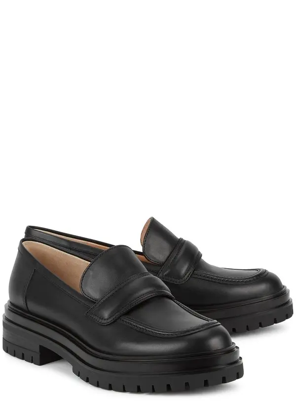 GIANVITO ROSSI Argo 40 Leather Loafers