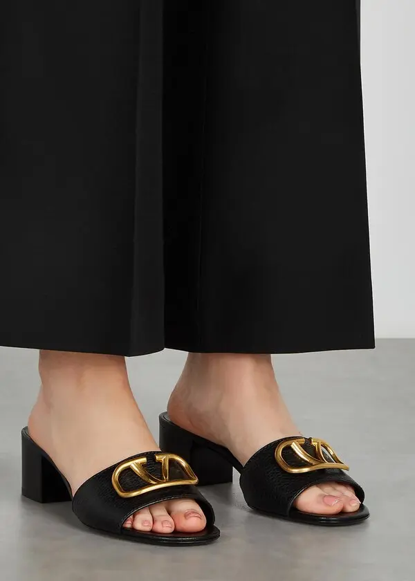 Valentino Garavani Vlogo 45 Leather Mules