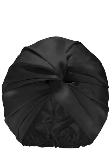 Slip Pure Silk Turban - Black