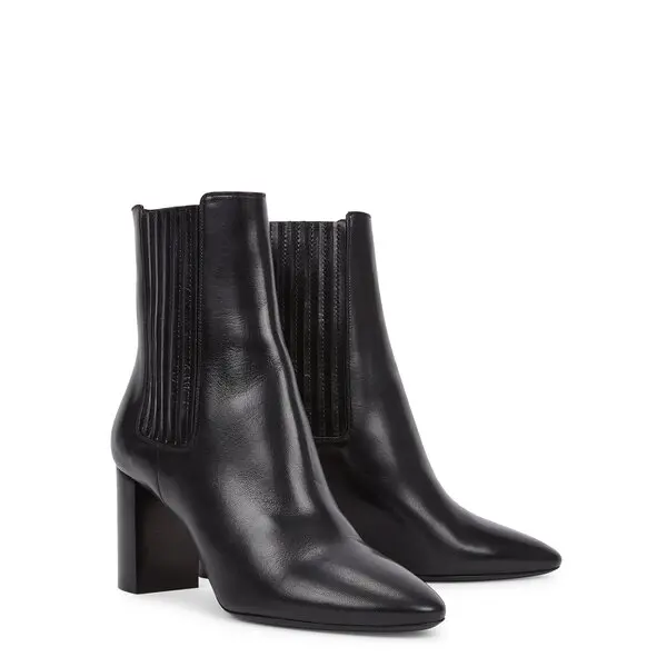 Saint Laurent Mica 75 Leather Ankle Boots