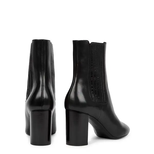 Saint Laurent Mica 75 Leather Ankle Boots