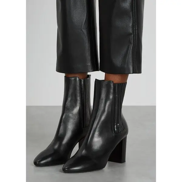 Saint Laurent Mica 75 Leather Ankle Boots