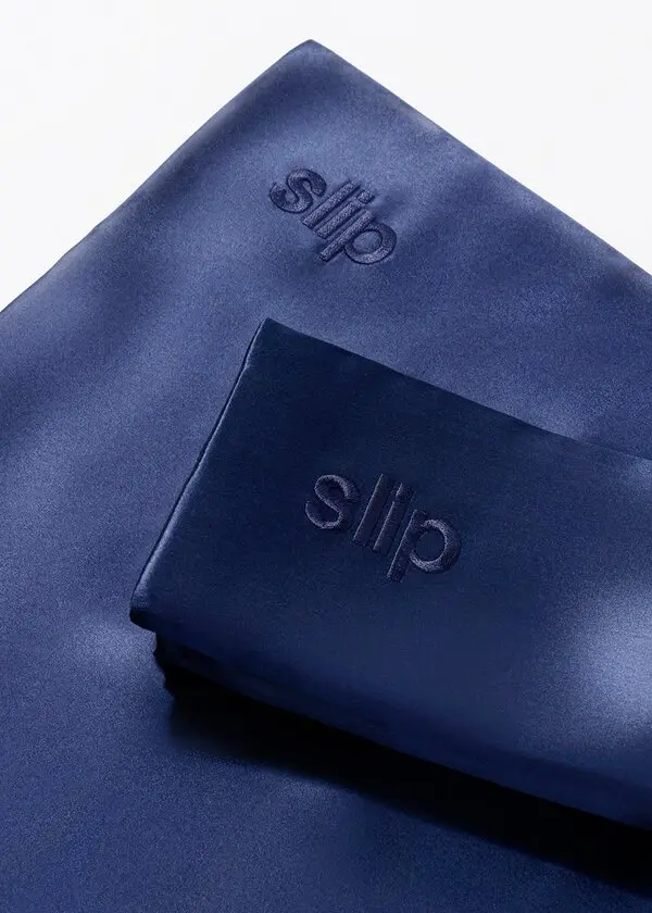Slip Silk Pillowcase Navy