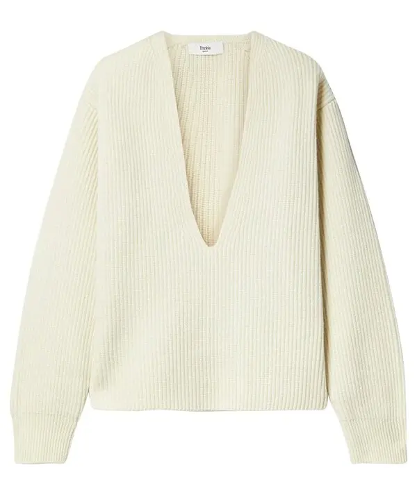 THE FRANKIE SHOP Ribbed Wool Sweater