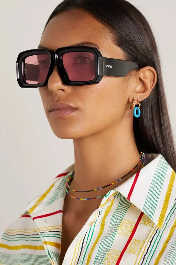 Loewe Square-Frame Sunglasses - Black | Editorialist