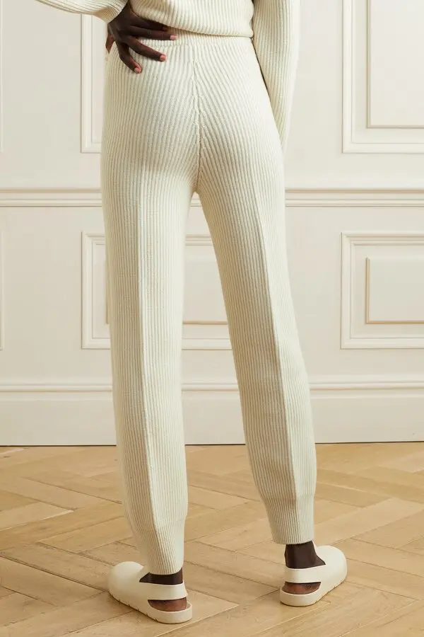 THE FRANKIE SHOP Ribbed Wool Track Pants