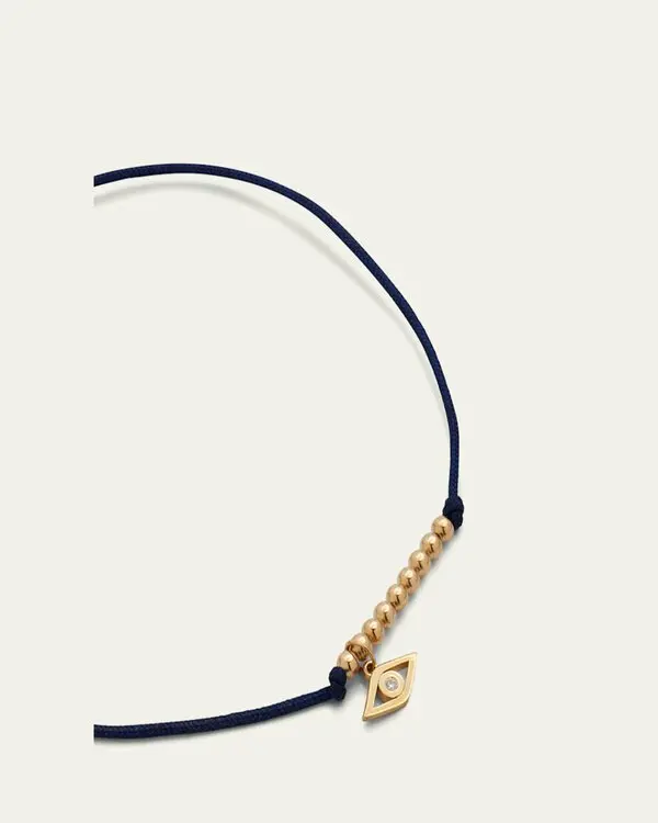 SYDNEY EVAN Diamond Evil Eye Bracelet - Blue
