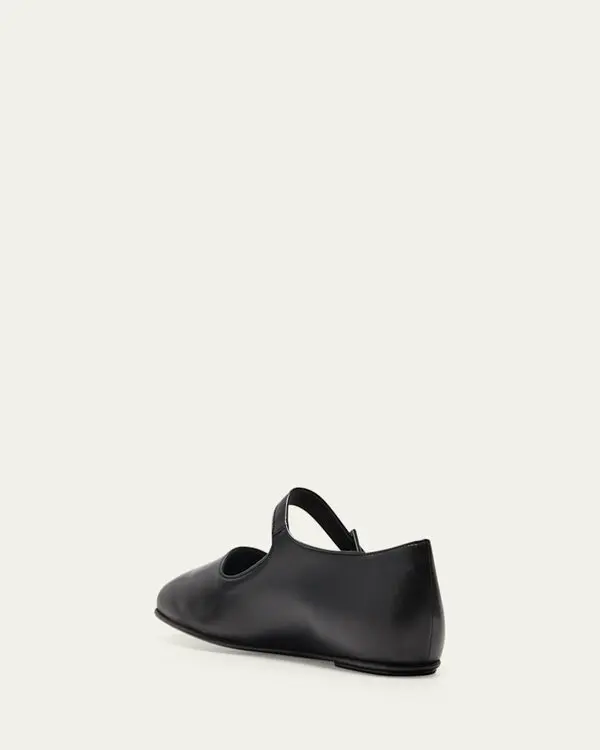 THE ROW Ava Ballerina Flats - Black