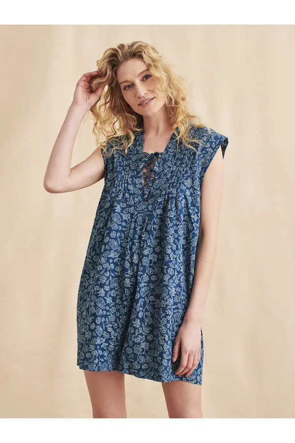 cameo blue dress Cameo Blue Floral Print Mini Dress  Razys.com