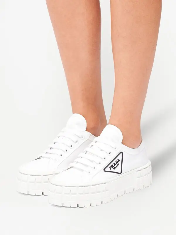 Prada Double Wheel Low-top Sneakers - White