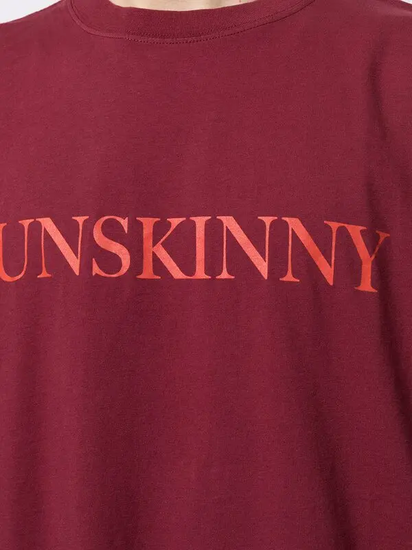 Vetements Unskinny Slogan-Print T-Shirt In Red - 25% Off