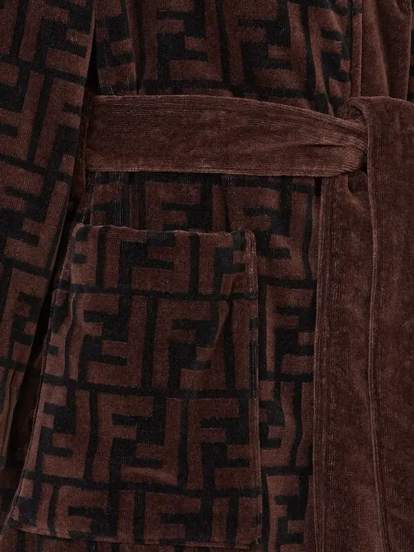 Fendi Ff Ogo Cotton Robe