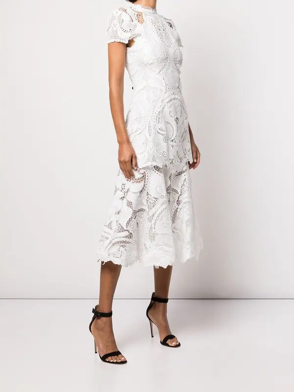 Simkhai Cut-out Detail Midi Dress - White