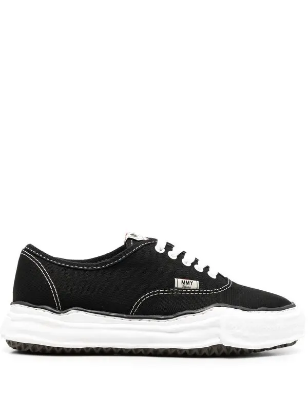 Mihara Yasuhiro Baker Og Sole Canvas Low-top Sneakers - Black
