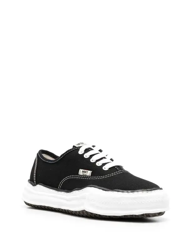 Mihara Yasuhiro Baker Og Sole Canvas Low-top Sneakers - Black