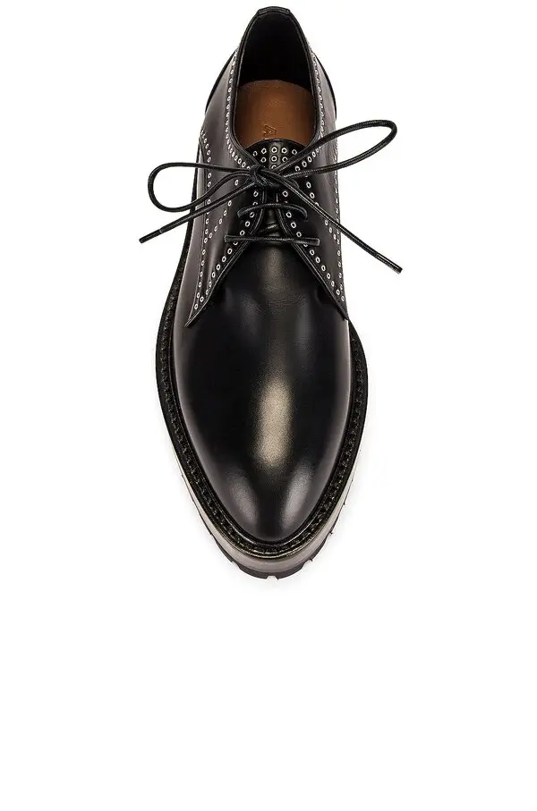 Alaïa Black Eyelet Derby Loafers