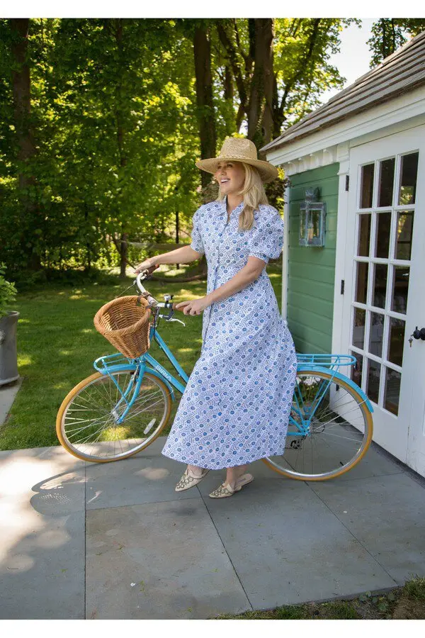 maxi dress with short sleeve Navy Surplice Short Sleeve Floral Maxi Dress