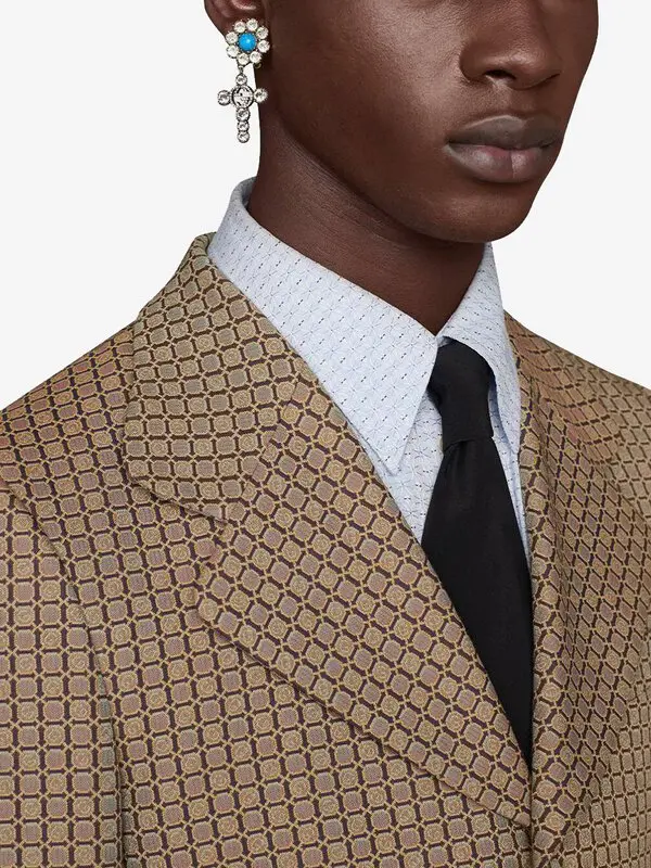 Gucci Interlocking G Cross Drop Earrings