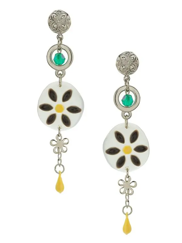 AMIR SLAMA Flower Dangle Earrings - Neutrals