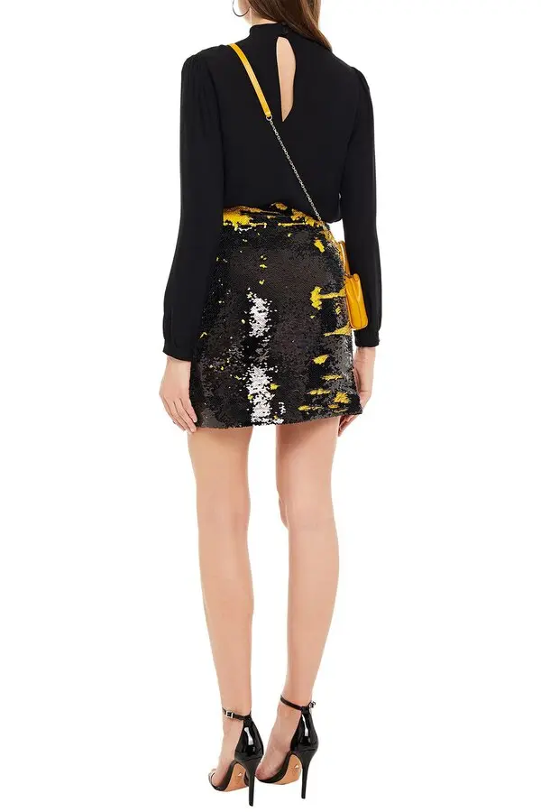GANNI Sequined Woven Mini Skirt