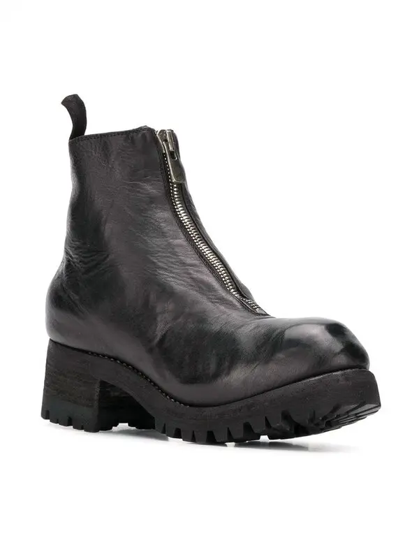 Guidi Front Zip Ankle Boots