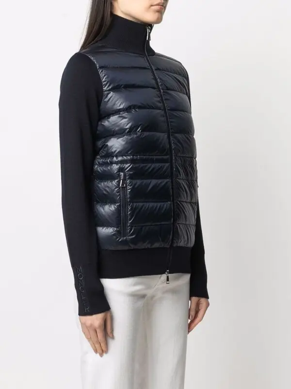 Moncler Knitted Padded-front Long-sleeve Jacket
