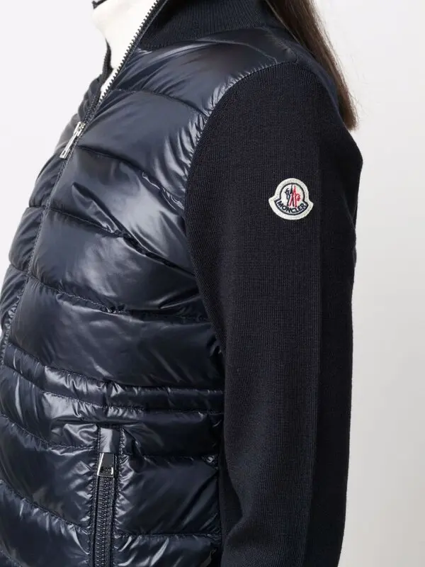 Moncler Knitted Padded-front Long-sleeve Jacket