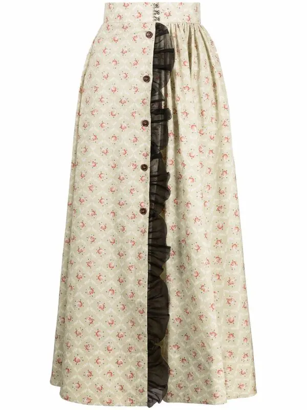 ULYANA SERGEENKO Floral-print Maxi Skirt