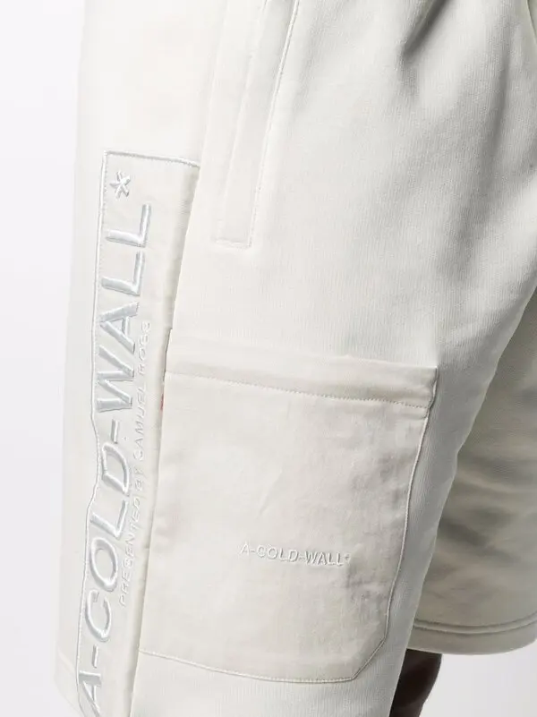 A-COLD-WALL* Embroidered Logo Track Shorts - Neutrals