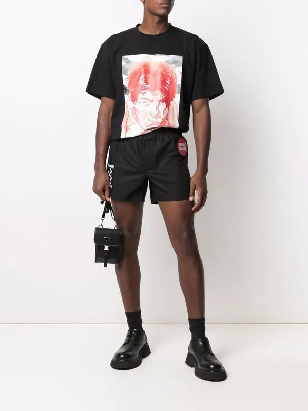 Raf Simons Patch-detail Slip-on Swim Shorts