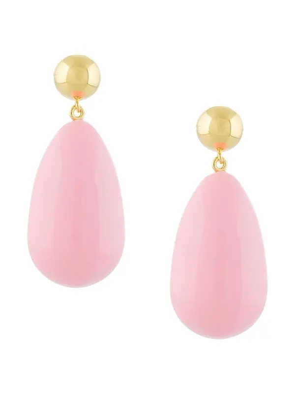 ESHVI Teardrop Hanging Earrings - Pink